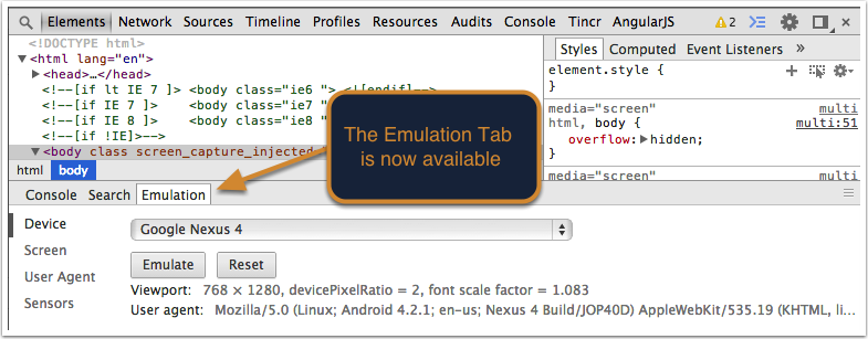 Guide to Google Chrome’s New Built-in Device Emulation